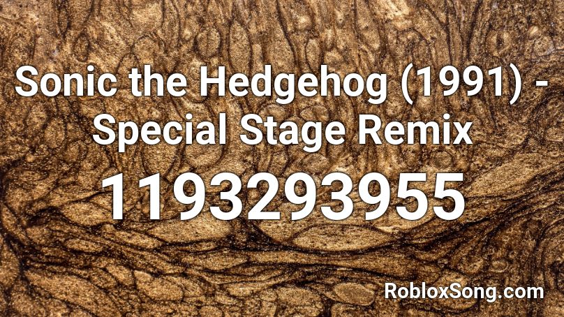 Sonic the Hedgehog (1991) - Special Stage Remix Roblox ID - Roblox ...